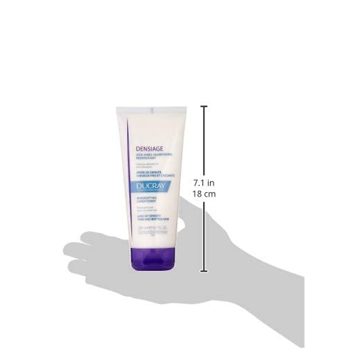 Ducray Densiage Redensifying Conditioner, Visiblity Thickens Brittle Aging Hair, 6.7 oz.