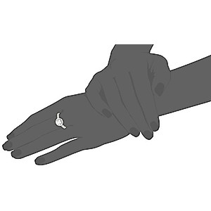 Amazon Essentials Platinum-Plated Sterling Silver Infinite Elements Cubic Zirconia Halo Engagement Ring, Size 5, (previously Amazon Collection)