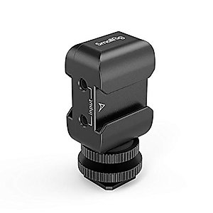 SMALLRIG Two-in-One Bracket Cold Shoe Mount Compatible with Rode Wireless GO and Saramonic Blink 500 for Two-Person Vlogging - 2996