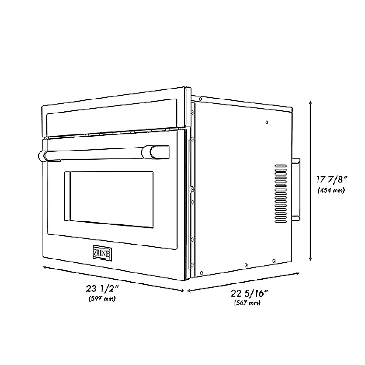 ZLINE 24" 1.6 cu ft. Built-in Convection Microwave Oven in Fingerprint Resistant with Speed and Sensor Cooking