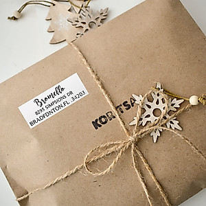 LINMAGCO Personalized Return Address Labels Clear 500 Pcs Mail Labels for Envelopes Weddings Self Adhesive Rectangle Elegant Name Stickers…