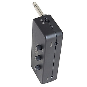 Flatsons Guitar Headphone Amplifier Miniature electric guitar amp Classic Rock Effect 3.5mm Headphone Jack Protable Mini Amp Black F1R