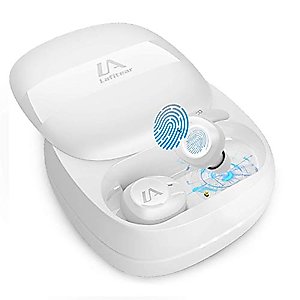 Lafitear Wireless Earbuds Bluetooth 5.0, Waterproof Sports Earphones w/Mic, Touch Control, Deep Bass Sound, One Step Pairing, in-Ear Headset for Sport/Travel/Gym