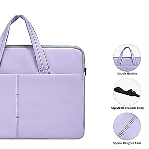 15.6 Inch Laptop Sleeve Shoulder Bag Computer Carrying Case for HP Envy x360/Pavilion 15.6/Victus Gaming Laptop, Dell Inspiron, Lenovo IdeaPad/Legion 5, Asus VivoBook for Women, Purple