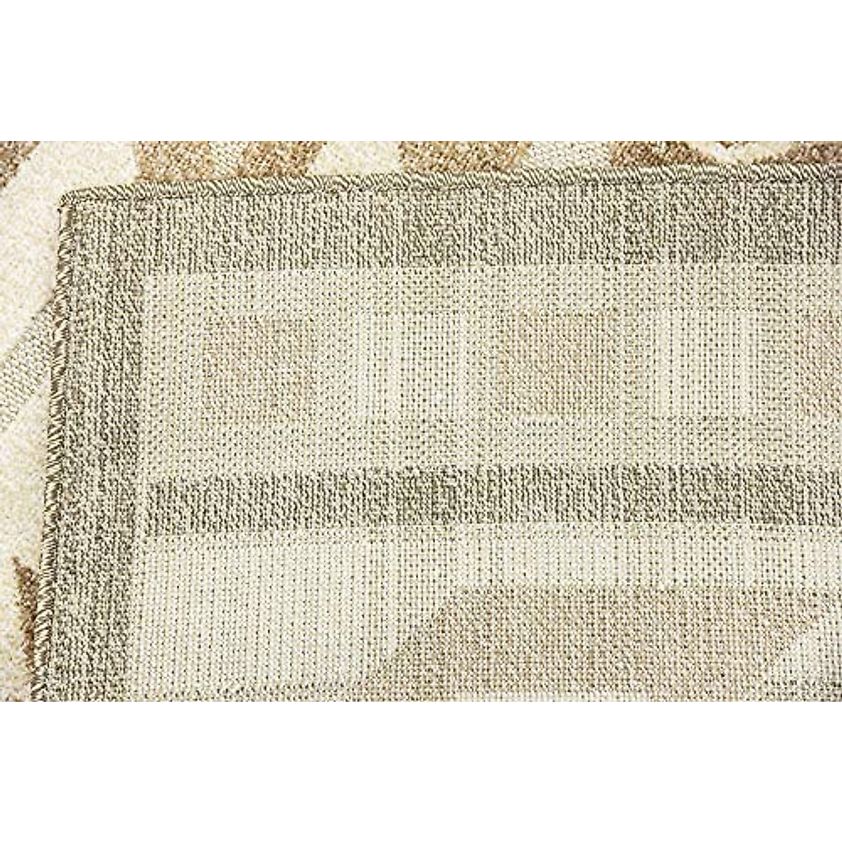 Unique Loom Outdoor Modern Collection Area Rug - Albuquerque (5' x 8' Rectangle, Beige/ Brown)