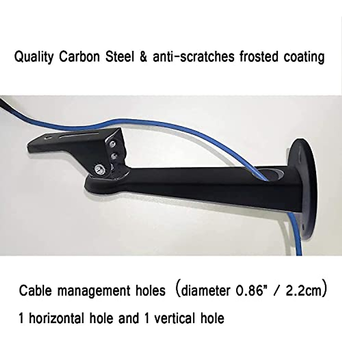 2-Be-Best Mini Projector Wall Mount Angle Adjustable Projector Mount Length 7.87 in / 20 cm Thread 1/4" M4 M6 Rotation 360° as Projectors CCTV DVR Cameras Camcorder Mount for Office School Home Black