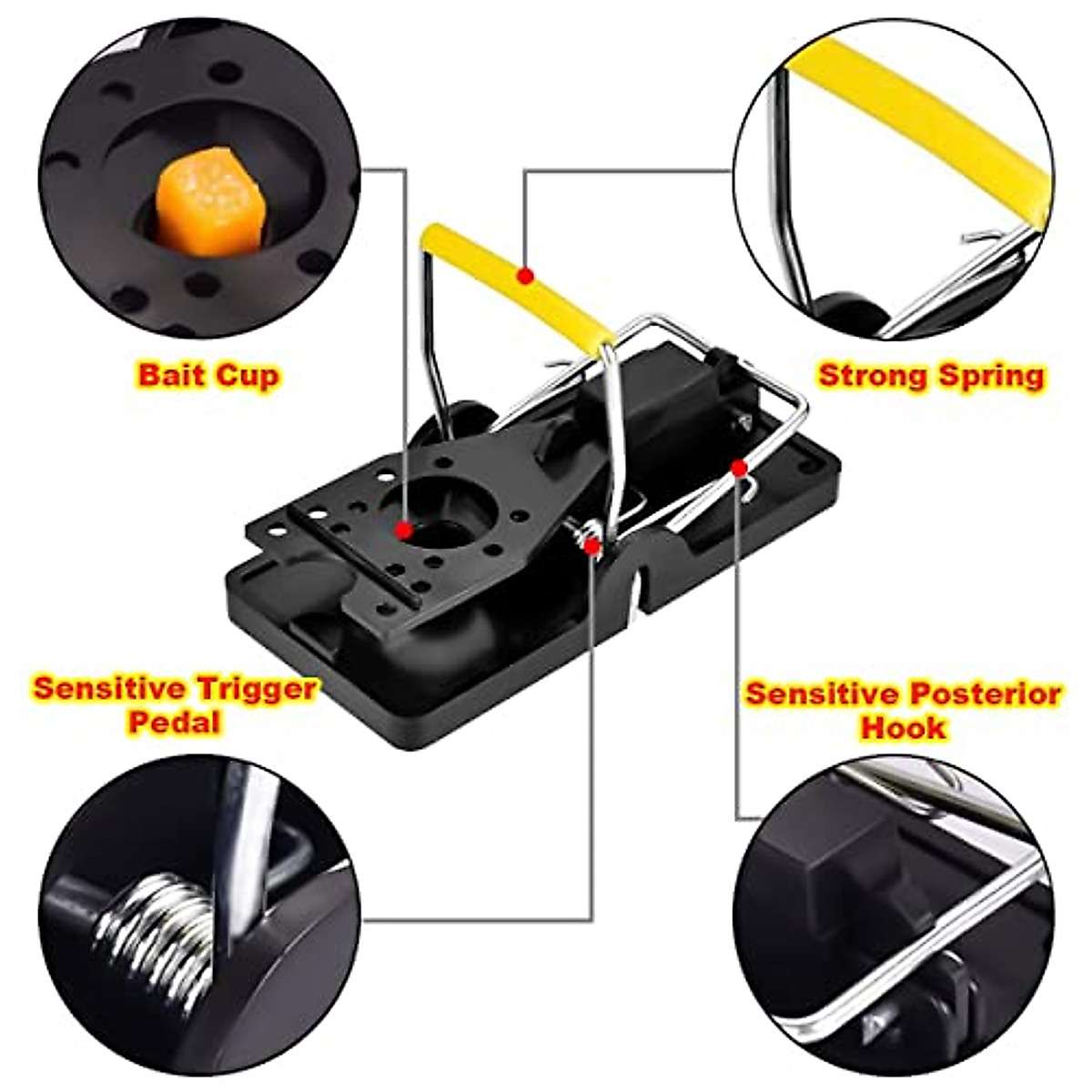 Mouse Traps, Mouse Trap Quick Effectively, Mouse Traps Indoor for Home, Safe Mice Traps for House Indoor, Mouse Traps Outdoor, Mice Trap Safe for Family and Pet 12 Pack