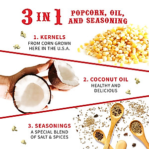 FunTime FT412 4-Ounce 3-in-1 Popcorn portion Movie Pouch Kit - 12pk