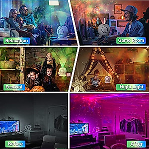 LOFTEK Galaxy Projector Star Projector, 360° Adjustable Night Light Projector with Remote Control&Timer, Rechargeable LED Starry Light Projector for Kids Bedroom Decor, Adult Home Theater, Ceiling