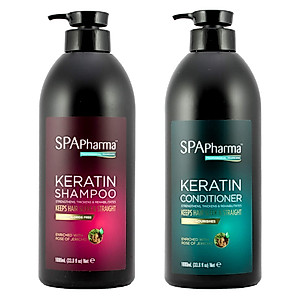 SpaPharma Keratin Shampoo & Conditioner Bundle 2 x 33.8 fl.oz. Nourishes, rehabilitates and adds body.