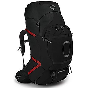 Osprey Aether Plus 85L Men's Backpacking Backpack, Black, S/M