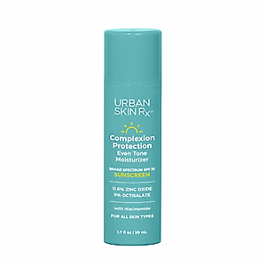 USRx® Complexion Protection Moisturizer with SPF 30, Sheer, Lightweight, Non-Pore Clogging Cream Tones, Hydrates, and Provides Sun Protection, with Niacinamide, Vitamin C, Squalane & Vitamin E, 1.7 Oz
