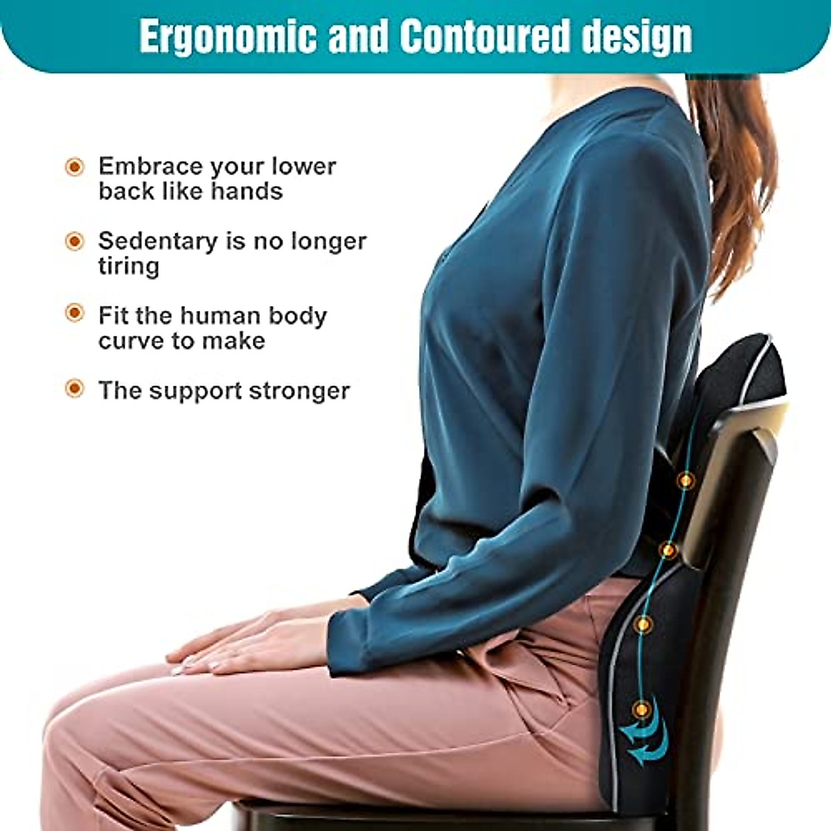 NB Seat Cushion for Office Chair Car Non Slip Gel and Memory Foam Coccyx Pillows Pad Support Tailbone Hip Sciatica and Back Pain Relief Use for Office Work Car Gaming and Home Office Accessories