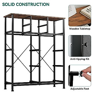 YITAHOME 10 Drawer Dresser, Dresser for Bedroom, Fabric Storage Dresser, Chest of Drawers for Living Room, Hallway, Closets & Nursery - Sturdy Steel Frame, Wooden Top & Easy Pull Fabric Bins