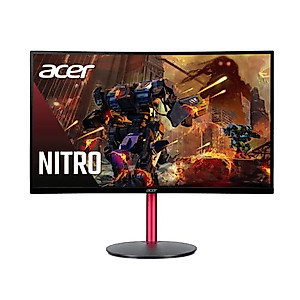 Nitro by Acer 27" Full HD 1920 x 1080 1500R Curve PC Gaming Monitor | AMD FreeSync Premium | 165Hz Refresh | 1ms (VRB) | ZeroFrame Design | 1 x Display Port 1.4 & 2 x HDMI 2.0 Ports ED270R Mbmiiphx