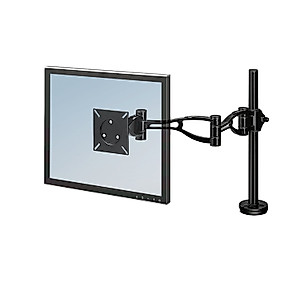 Fellowes 8041601 Professional Series Adjustable Depth Computer Monitor Stand for Desk with Single Monitor Arm, 30 Inch Monitor Capacity