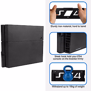 DUDUXI PS4 Original (Old Model) Wall Mount, Stealth Mount Bracket for Optimized Space, Cooling and Organization