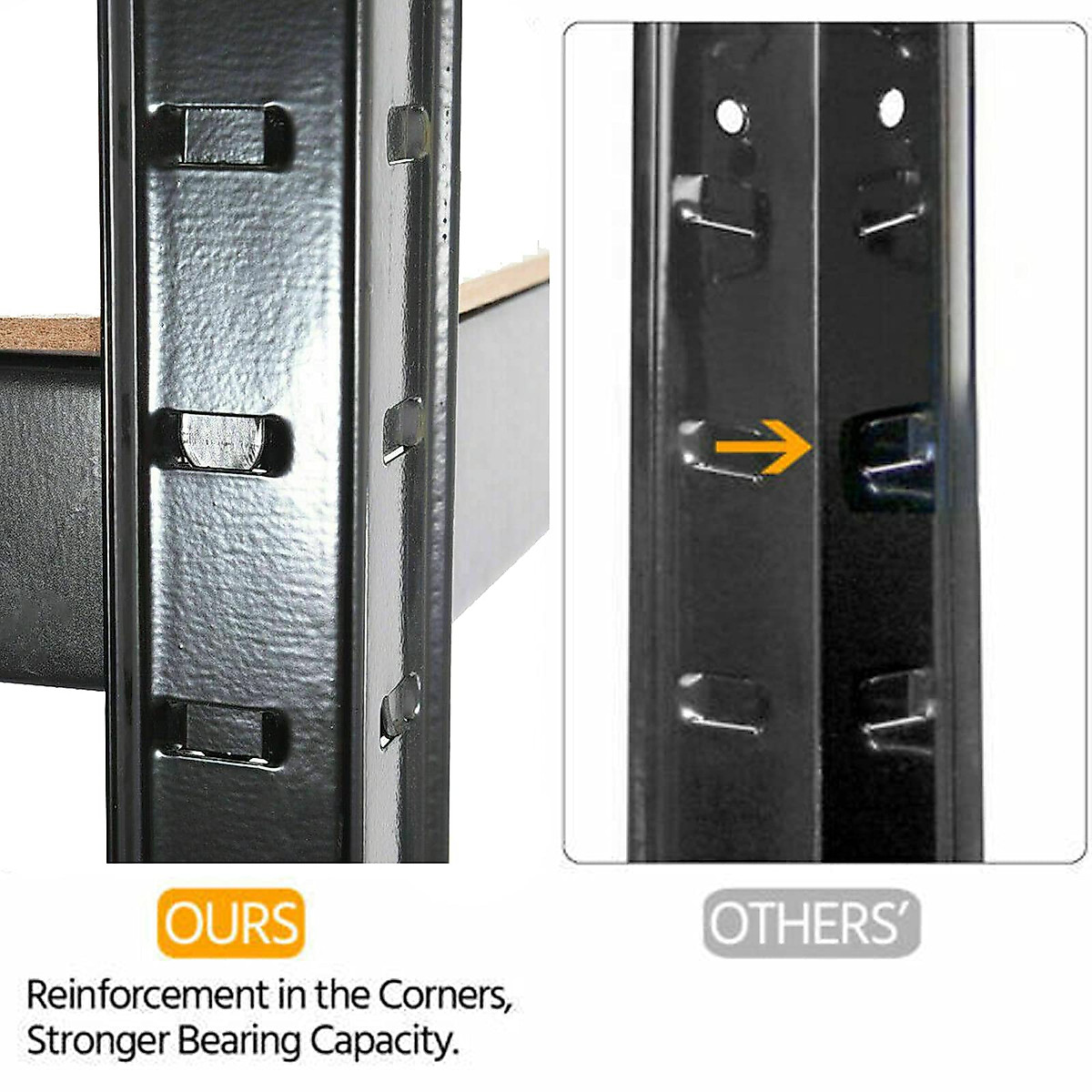 5-Tier Steel Storage Shelves, Heavy Duty Garage Shelf with Adjustable Shelves, Boltless Shelving Unit for Free Combination, Home Office Metal Utility Shelves, 67" H x 30" W x 12" D, Black