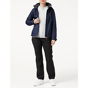 Helly Hansen Women's Crew Hooded Waterproof Windproof Breathable Rain Jacket, 598 Navy, Medium