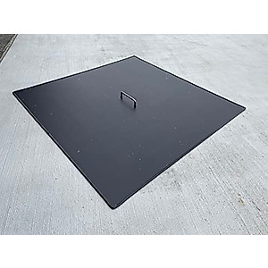 Flat Snuffer Cover One Piece- Round, Square, or Octagonal- Galvanized Metal with 2 Handle (Round, 42 inch)