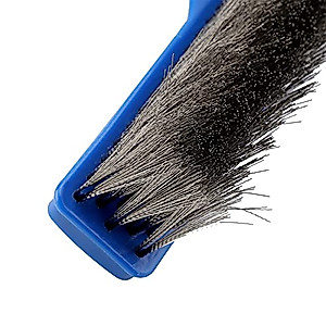 LIYJTK 10" Stainless Steel bristled Pool Brush, Pool Brush with Handle for Cleaning Pool Walls, Tiles, Floor to fit Most Poles