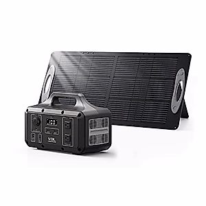 VDL Solar Generator 800W with 100W Solar Panel Included, 510Wh Portable Power Station, 800W AC Outlets, USB C PD 100W for Home Backup, RV Camping, Emergency