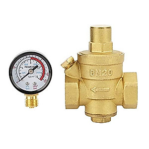 Home Water Pressure Regulator 3 4 Water Pressure Regulator for Home Brass Dn20 Adjustable Brass Water Pressure Regulator with Gauge Meter