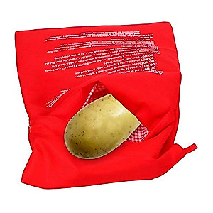 JQYXSS Microwave Potato Bag, 1 Pieces Reusable Express Microwave Potato Cooker Bag,Nice Size and Easily Fits 4 Potatoes
