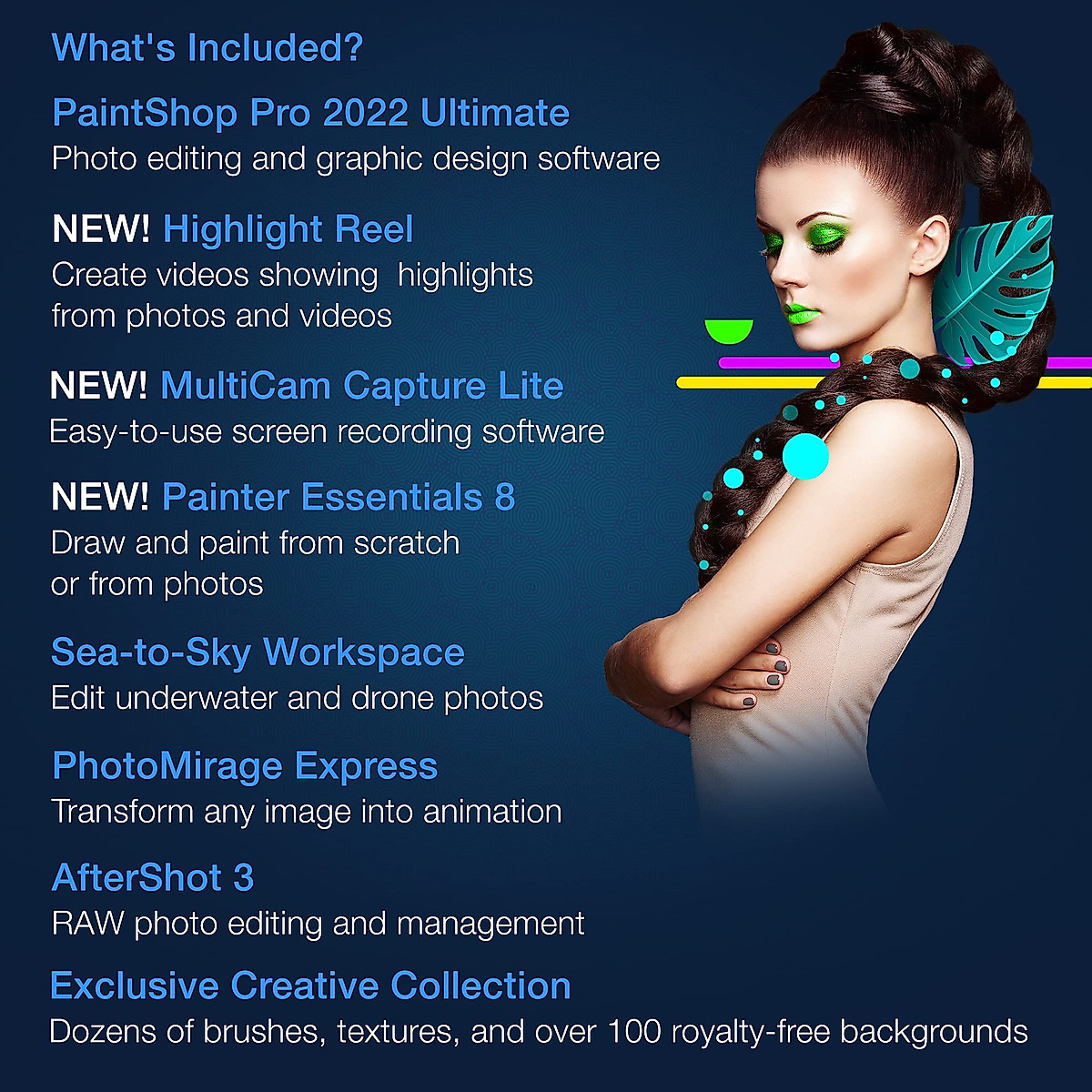 [Old Version] Corel PaintShop Pro 2022 Ultimate | Photo Editing & Graphic Design Software + Creative Bundle | Amazon Exclusive ParticleShop Starter Pack [PC Disc]
