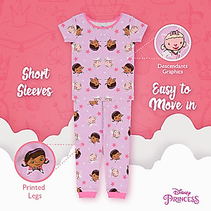 Disney Girls' Doc McStuffins 4-Piece Snug-Fit Cotton Pajamas Set, Doc's Uniform Lambie, 2T