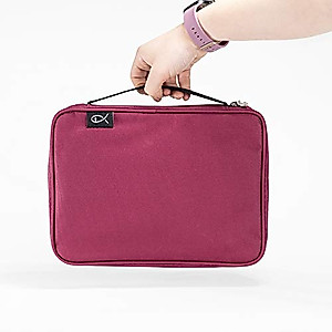 Divinity Boutique Bible Cover Basic Burgundy, ML (21490) | Fits Bibles up to 6" x 9.5" x 2.25"