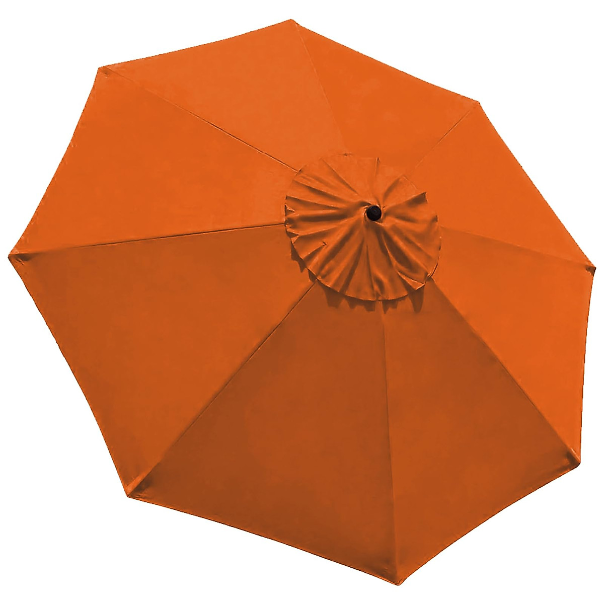 EliteShade USA 9FT Patio Umbrella Replacement Covers 8 Ribs Market Umbrella Canopy Cover (CANOPY ONLY) (Orange)