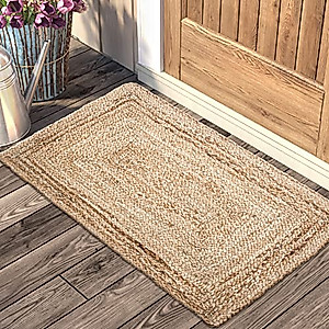 Jute Rug,Rag Rug,Rug, Rugs 2x3 ft,Jute Rug 2x3,Jute Entryway Rug,2x3 Rug,Area Rug, Area Rug 2x3,Braided Area Rug,Entry Rug,Natural Rug, Jute Braided Rugs 2x3 ft (24x36 inch) Natural