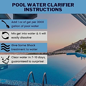 Ahh-Some- Swimming Pool Clarifier Gel | Clears Cloudy & Hazy Water Helps Remove Pipe Build Up of Bio-Contaminants in Plumbing | Environmentally Friendly 6oz.