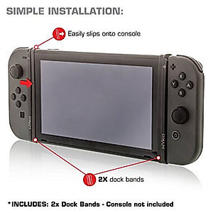 Nyko Dock Bands - Dockable screen scratch prevention bands for Nintendo Switch