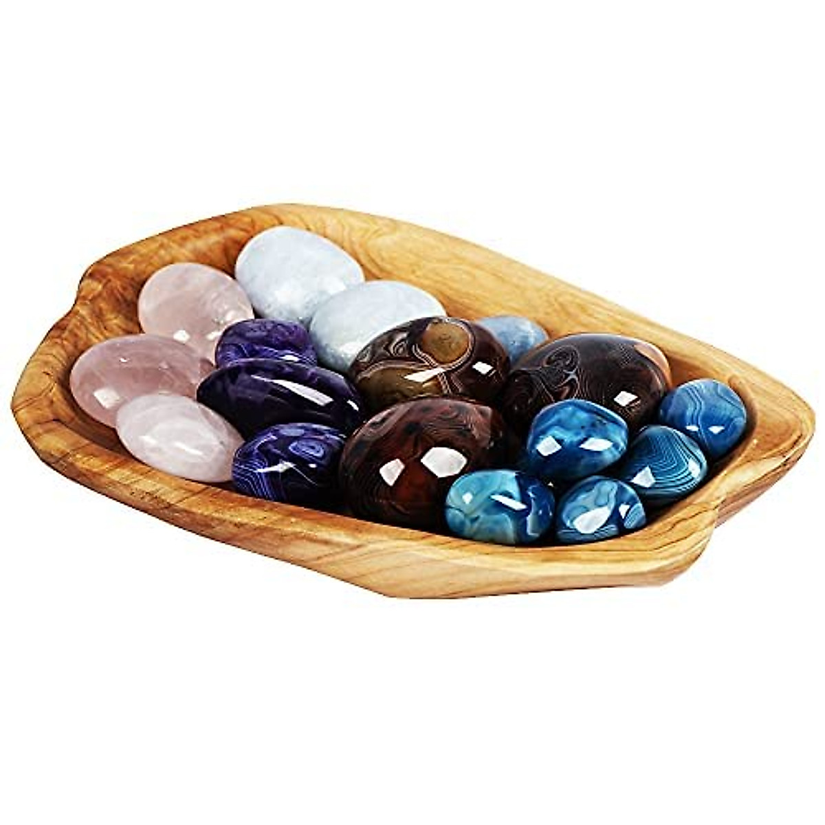 Hurricom Root Wood Dish,Vintage Ring Dish Hand Carved Artworks - 11-12 inch,Oval Shape Party Platter and Tray for Sandwich Bread Serving, Appetizer Display,