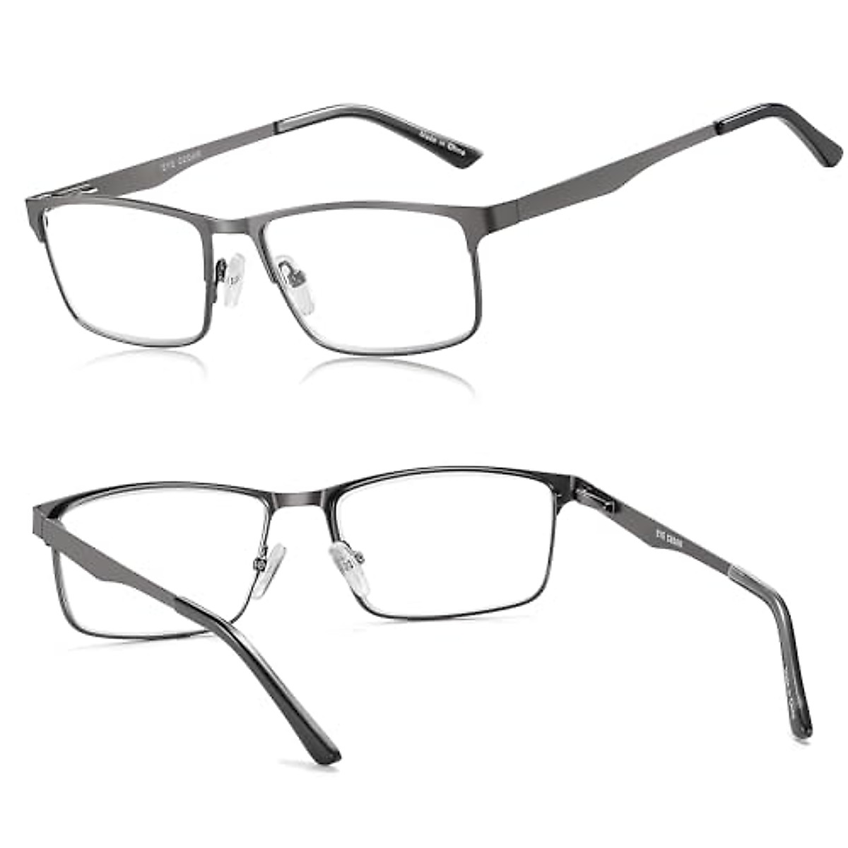 EYECEDAR 5-Pack Reading Glasses for Men Metal Frame Spring Hinges with a pair of Blue Light Readers 2.00