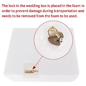 Gold Glass Card Box Wedding Card Box with Lock, Large Gift Card Box Money Box Holder for Wedding Reception, Anniversary, Birthday Party, Baby Shower, Graduation, Home Decorations