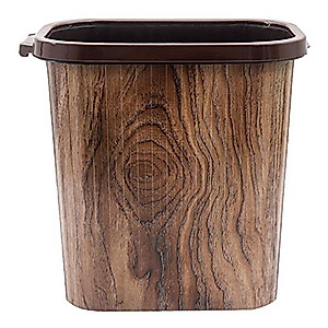Garneck Rustic Farmhouse Wastebasket Bin Trash Can Decorative Can for Bathroom Kitchen Office Dorm Room Laundry