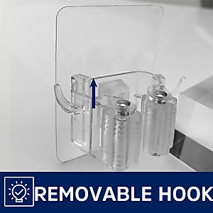 Bafezoze Broom Holder Wall Mount Self Adhesive, 4 Pack Broom Hanger, Anti-Slip Broom and Mop Organizer Wall Hanging for Bathroom Kitchen Laundry Room, Transparent Plastic