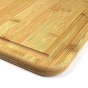 Totally Bamboo 3 Well Kitchen Prep Cutting Board with Juice Groove, 17-1/2" x 13-1/2"