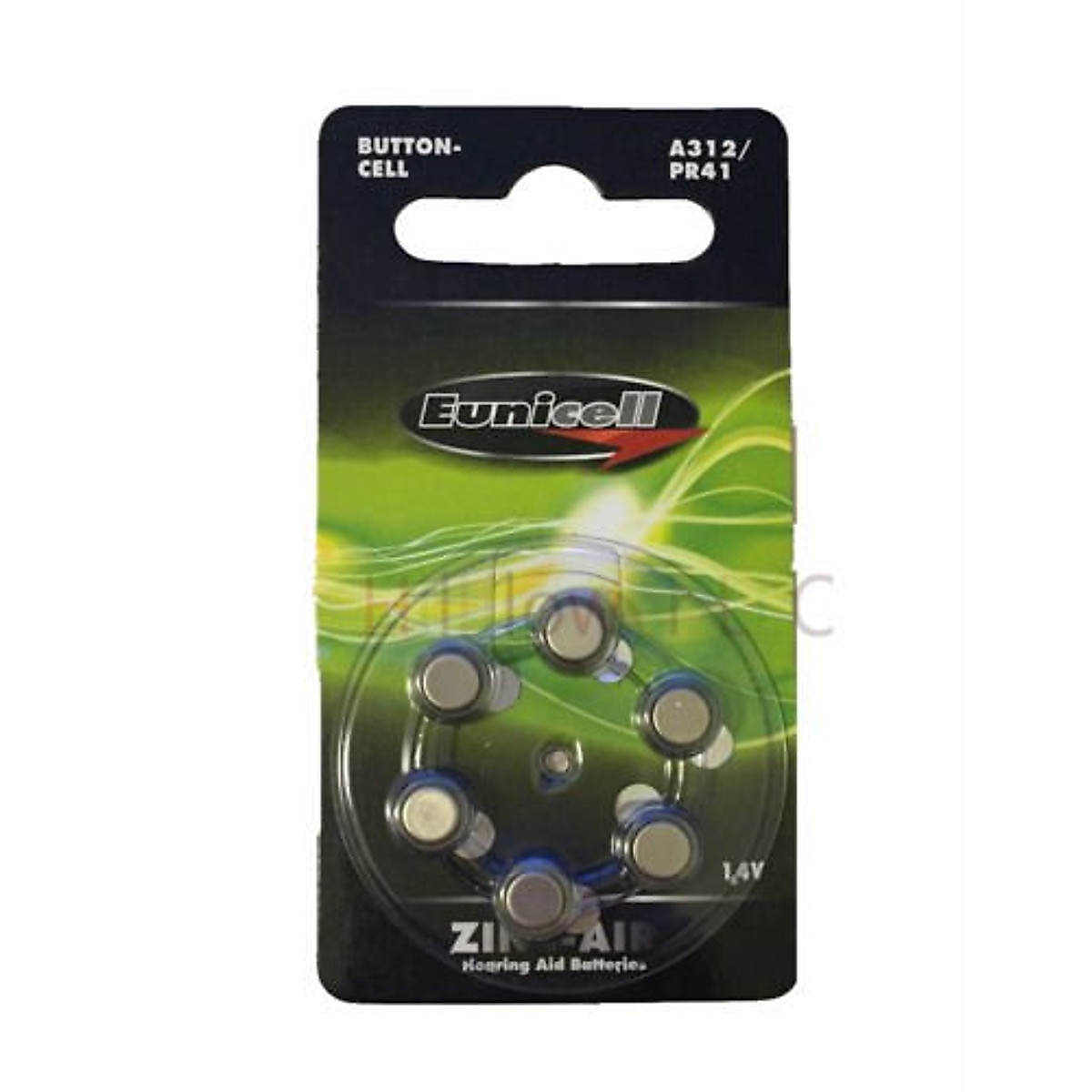 Hillflower 60 Pieces A312 Size 312 p312 312A PR41 Card 1.45V Heavy Duty Long Duration Hearing Aid Zinc Air Prime Battery