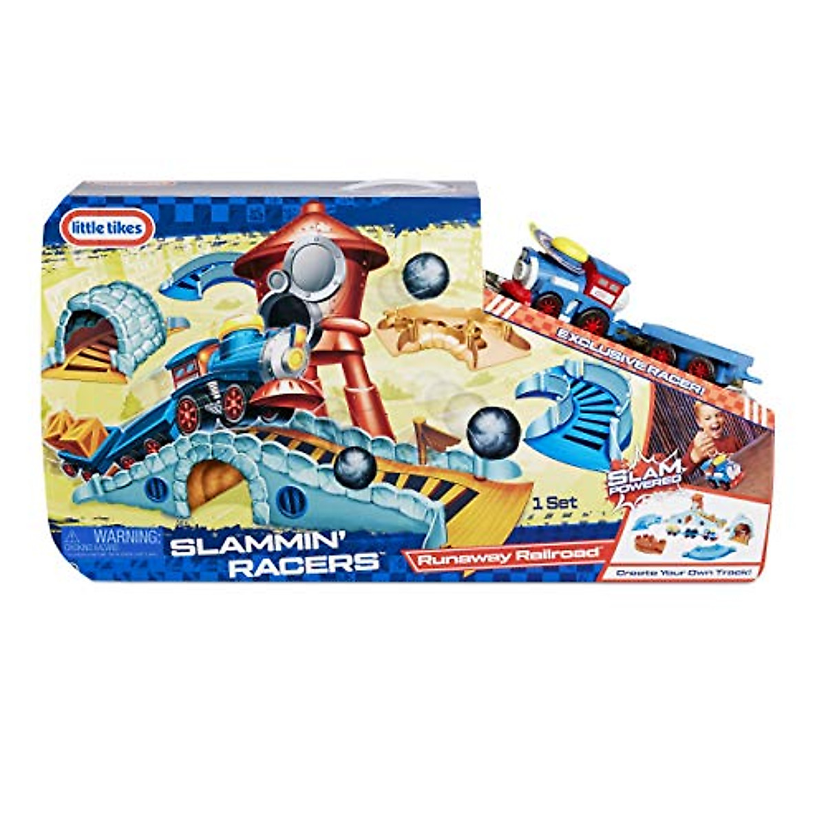 Little Tikes Slammin' Racers Runaway Railroad Set & Train with Sounds