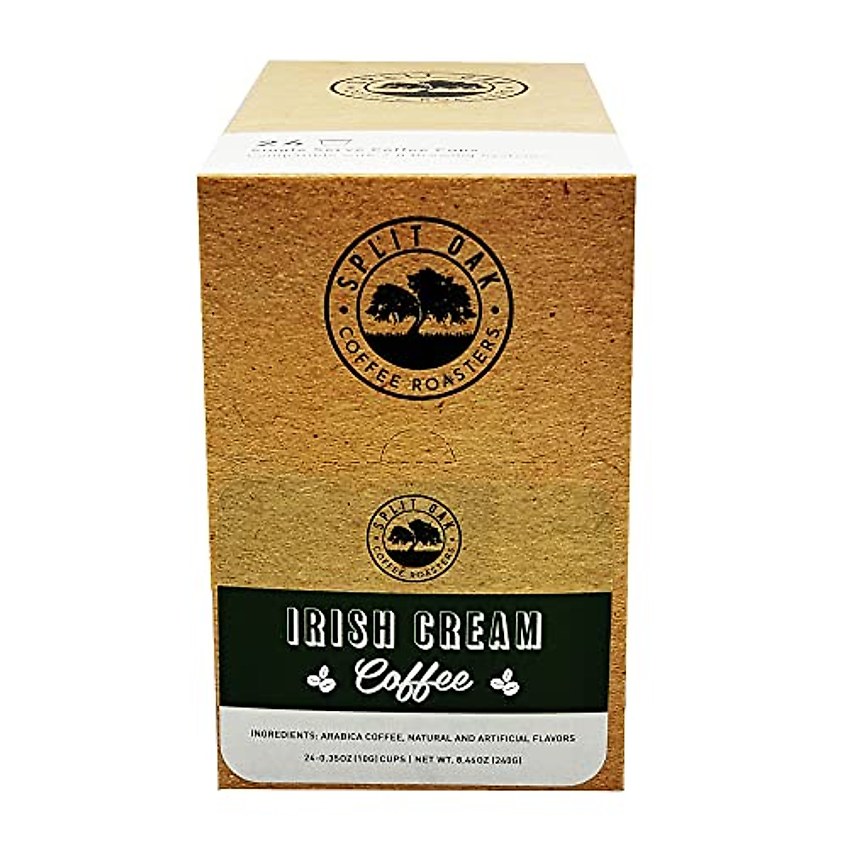 Irish Cream Coffee Compatible with Keurig K-Cup Brewers Single Serve 24 Count Gourmet Coffee from Split Oak Coffee Roasters Coffee Capsules 100% Arabica Medium Roast