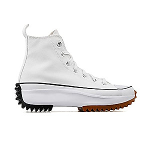 Converse Run Star Hike Hightop Sneakers, White/Black/Gum, 8 US Women/6.5 US Men