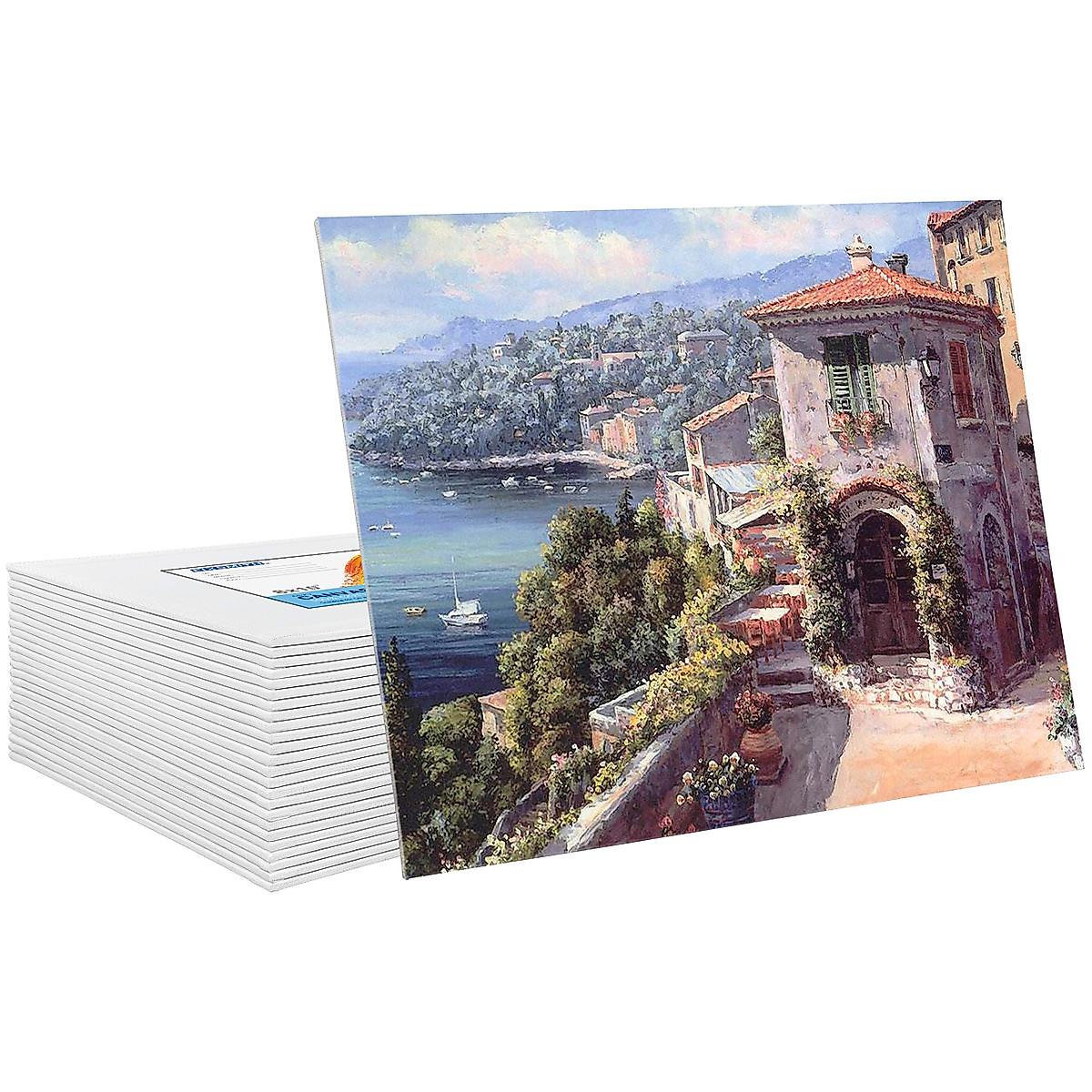 FIXSMITH Canvas Boards for Painting 8x10 Inch, Super Value 24 Pack Paint Canvases, White Blank Canvas Panels, 100% Cotton Primed, Painting Art Supplies