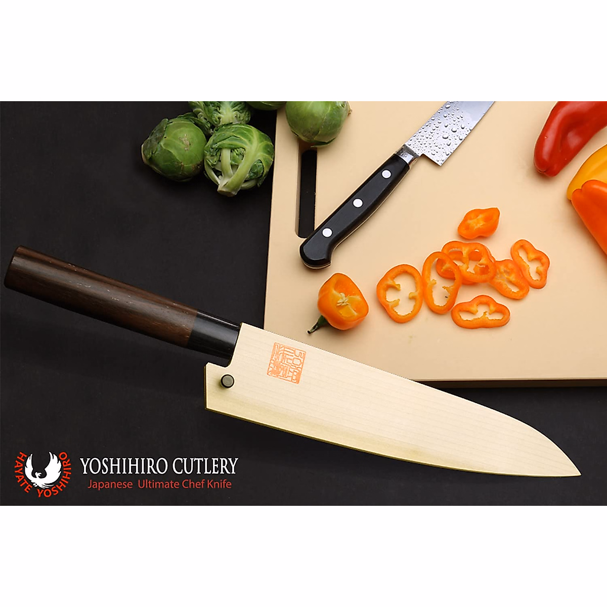 Yoshihiro Natural Magnolia Wood Saya Cover Blade Protector for Gyuto 180mm