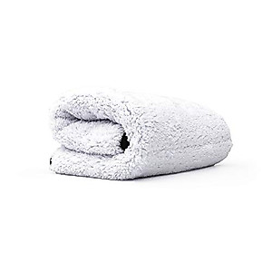 The Rag Company - Everest 1100 - Ultra Plush Korean 70/30 Blend, Professional Microfiber Detailing Towels, 1100gsm, 16in x 16in, White (3-Pack)