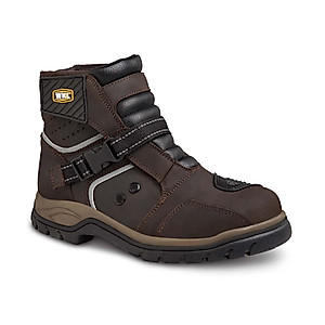 WORKLAND 77414 Motorcycle Boots Men - Leather Work Boots for Men - Biker Boots Touring, Sport - Botas para Motocicleta Hombre - Breathable with Protections - Rubber Sole Slip Resistant, Reflective