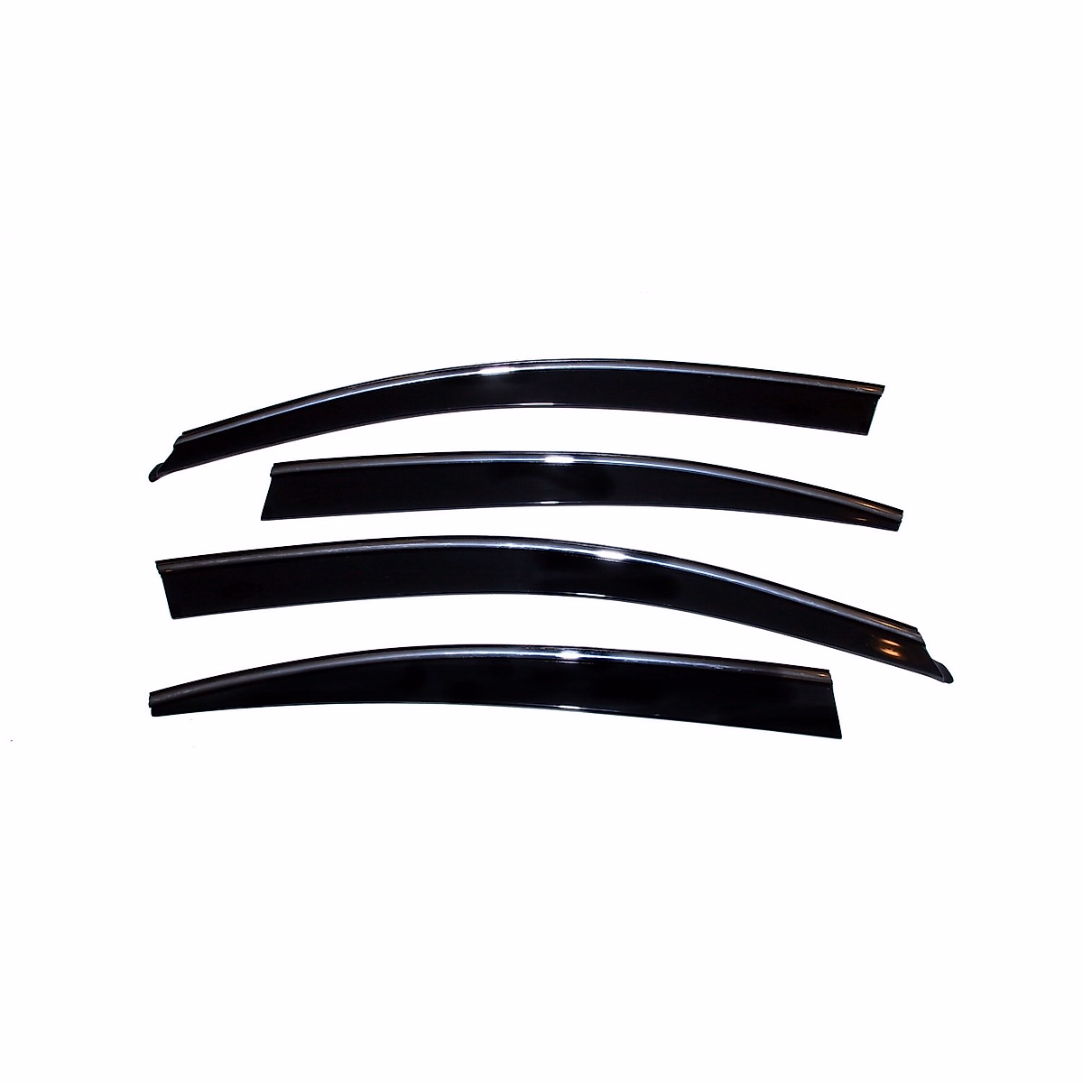 Auto Ventshade [AVS] Low Profile Ventvisor / Rain Guards | Smoke Color w/ Chrome Trim, 4 pc | 794011 | Fits 2009 - 2015 Nissan Maxima